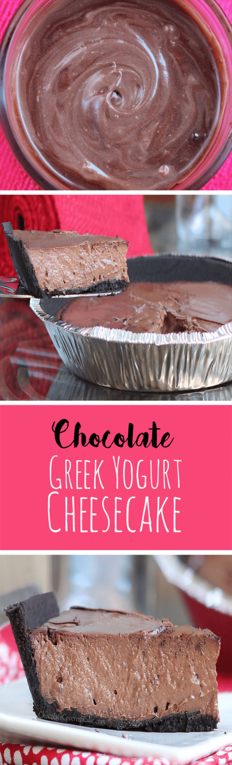 Chocolate Greek Yogurt Pie - Healthy Dessert