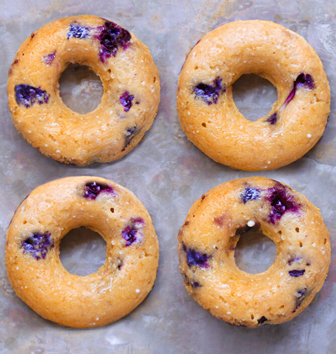 Blueberry Baked Donuts - Refined Sugar Free!