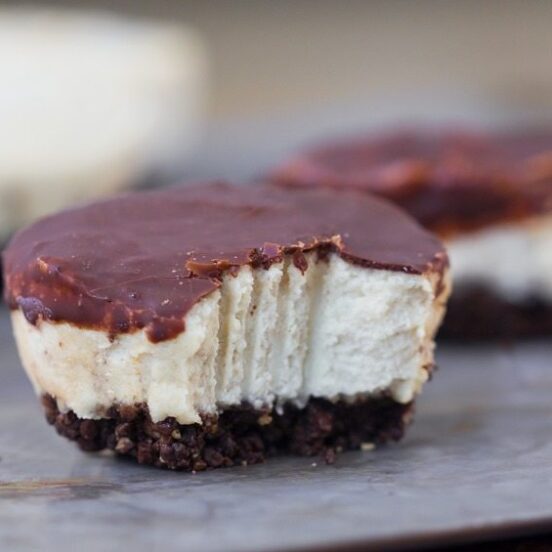 Bounty Bar Cheesecakes - Easy Bite Sized Vegan Cheesecakes