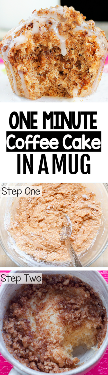Coffee Mug Cake - Ready In ONE Minute!