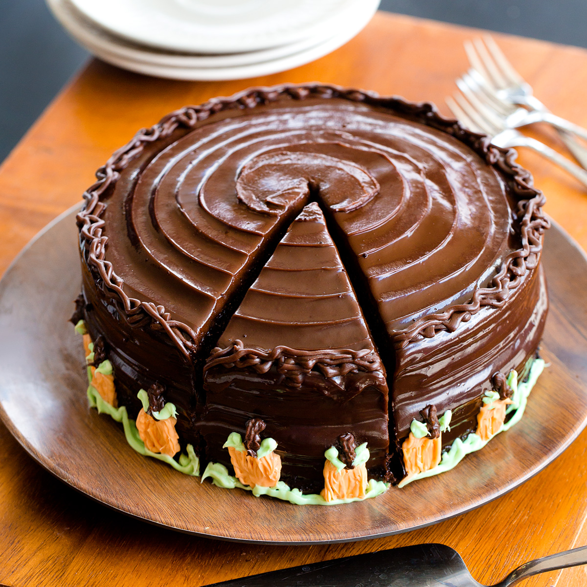 Chocolate Pumpkin Cake - Chocolate Covered Katie