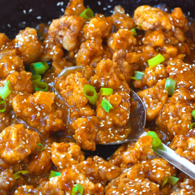 Sticky Sesame Cauliflower - Secretly Healthy Recipe!