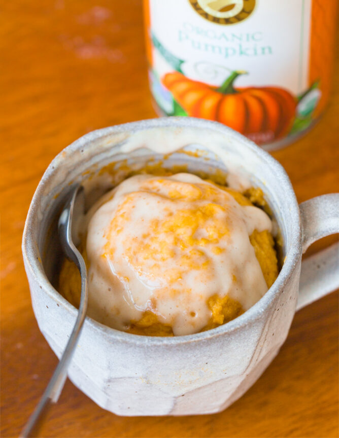 Pumpkin Mug Cake - Just 4 Ingredients!