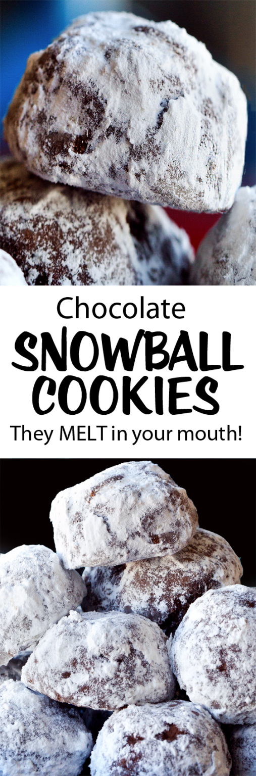 Chocolate Snowball Cookies - Chocolate Covered Katie