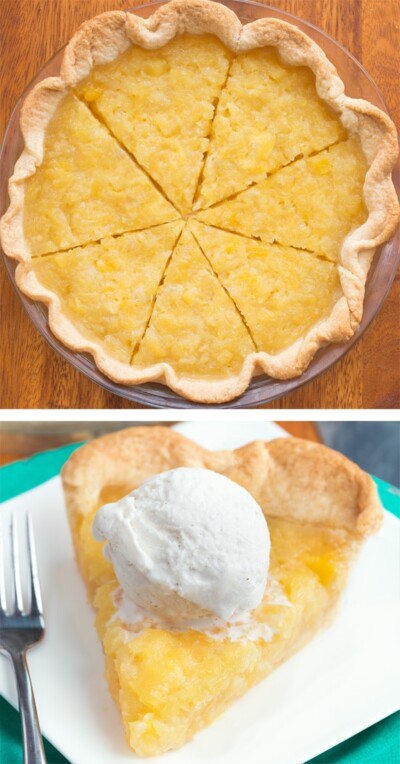 The Best Pineapple Pie - Just 5 Ingredients!