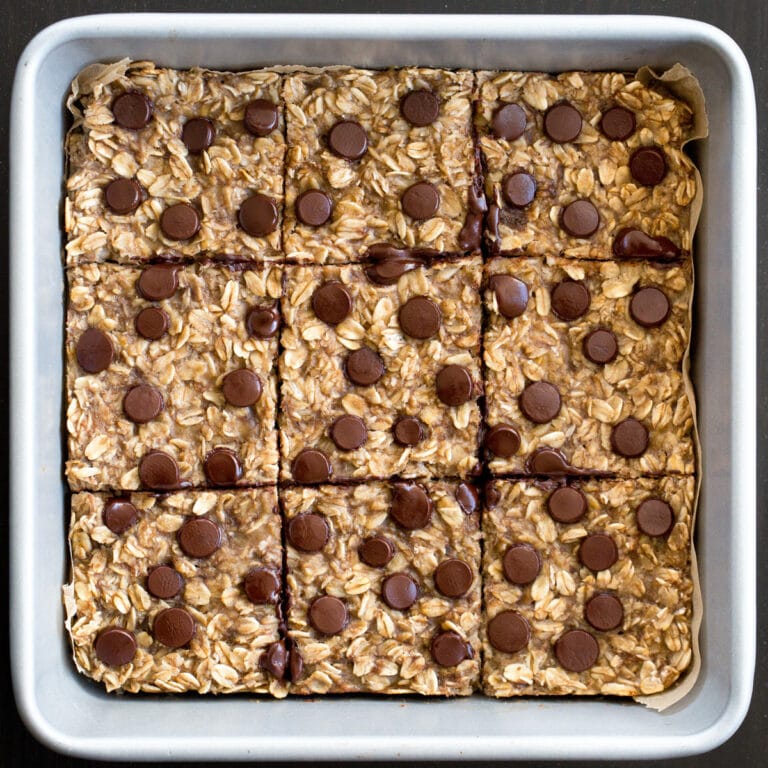 Baked Oatmeal Bars - Chocolate Covered Katie