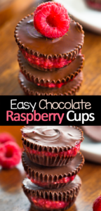 Chocolate Raspberry Cups - Chocolate Covered Katie
