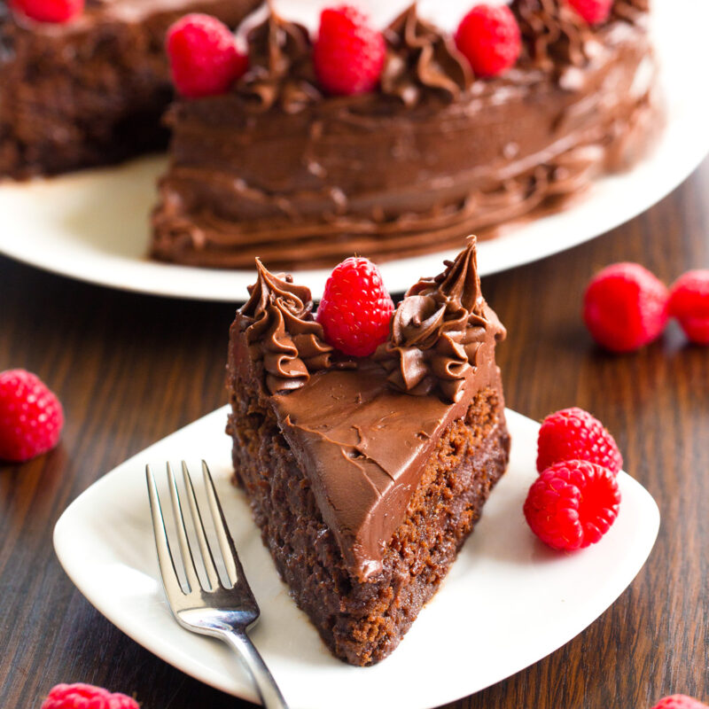 Chocolate Almond Flour Cake - Chocolate Covered Katie
