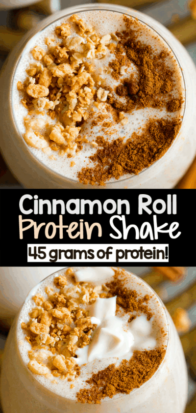 Cinnamon Roll Protein Shake - Over 45 Grams of Protein!