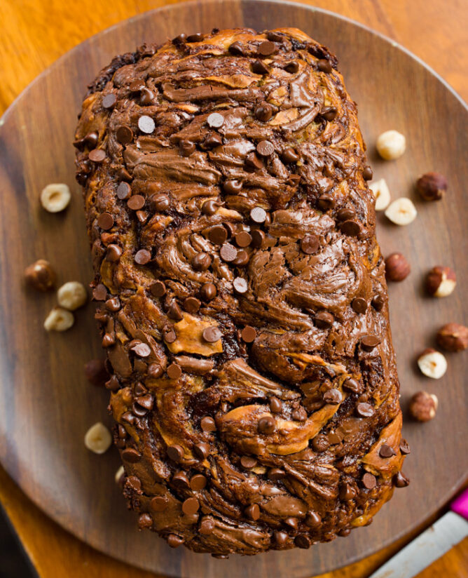 Nutella Banana Bread - Chocolate Covered Katie