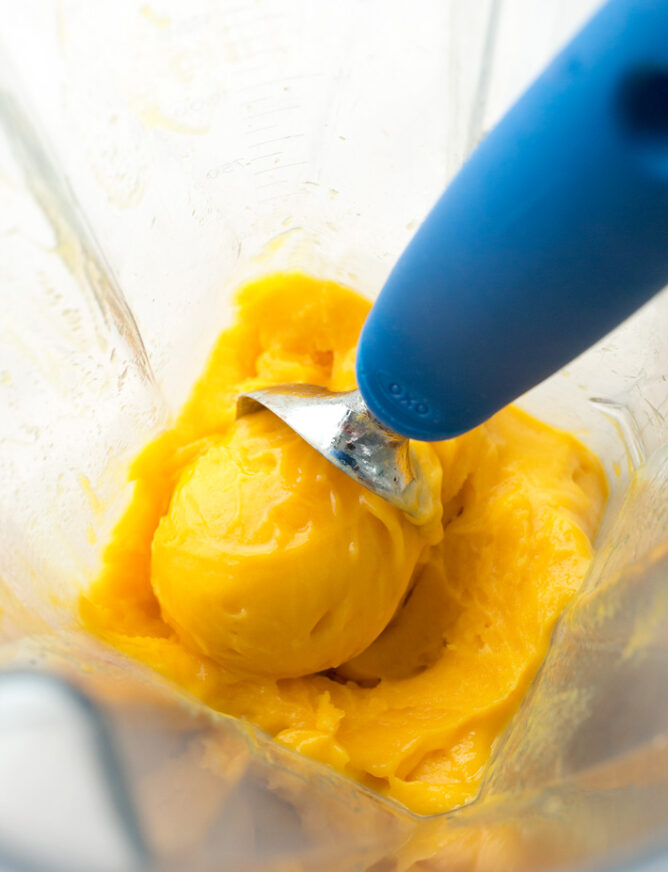 Mango Sorbet Recipe - Just 3 ingredients + No Ice Cream Machine!