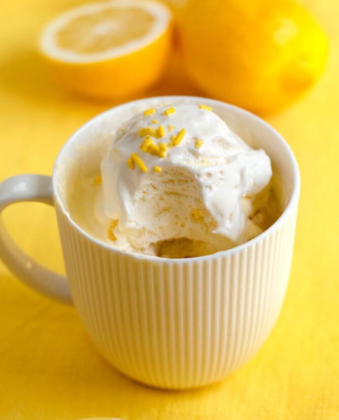 Lemon Mug Cake - 2 Minute Recipe!