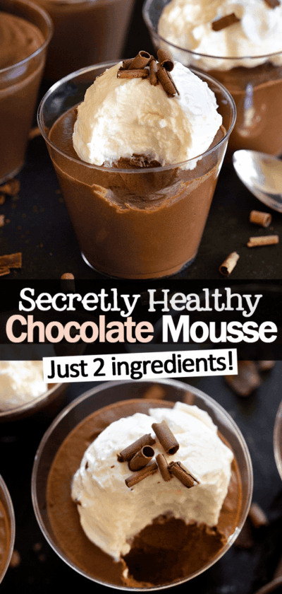 Healthy Chocolate Mousse - Just 2 Ingredients (No Yogurt!)