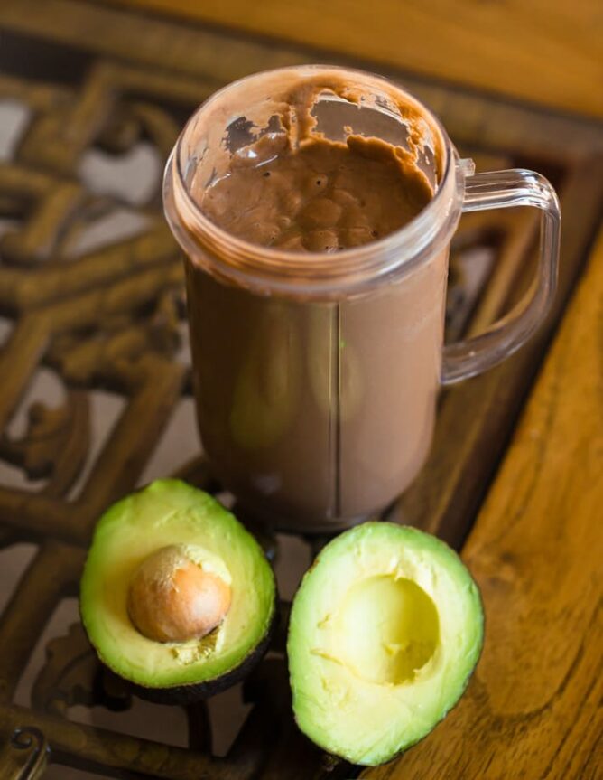 Chocolate Avocado Smoothie - (5 Ingredients, Easy Recipe)
