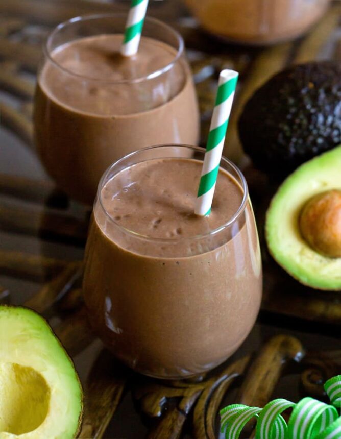 Chocolate Avocado Smoothie - (5 Ingredients, Easy Recipe)