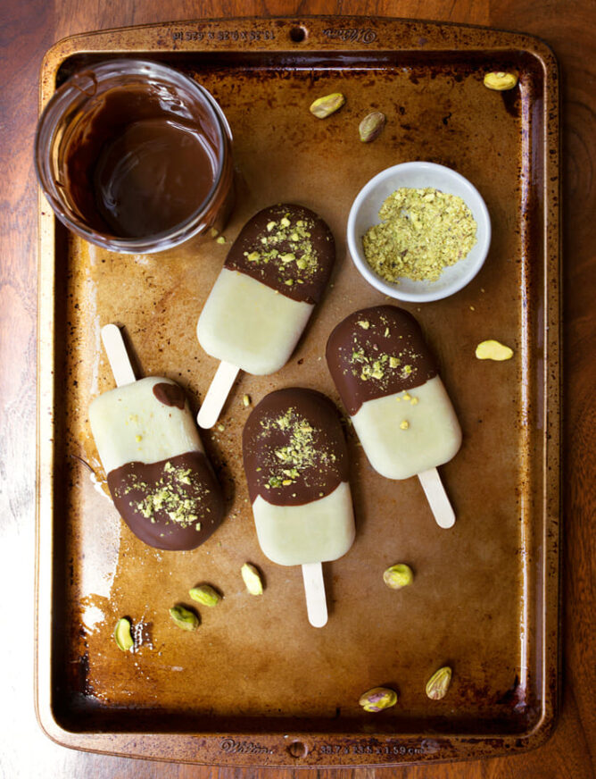 Pistachio Popsicles - Healthy, 5 Ingredient Recipe!