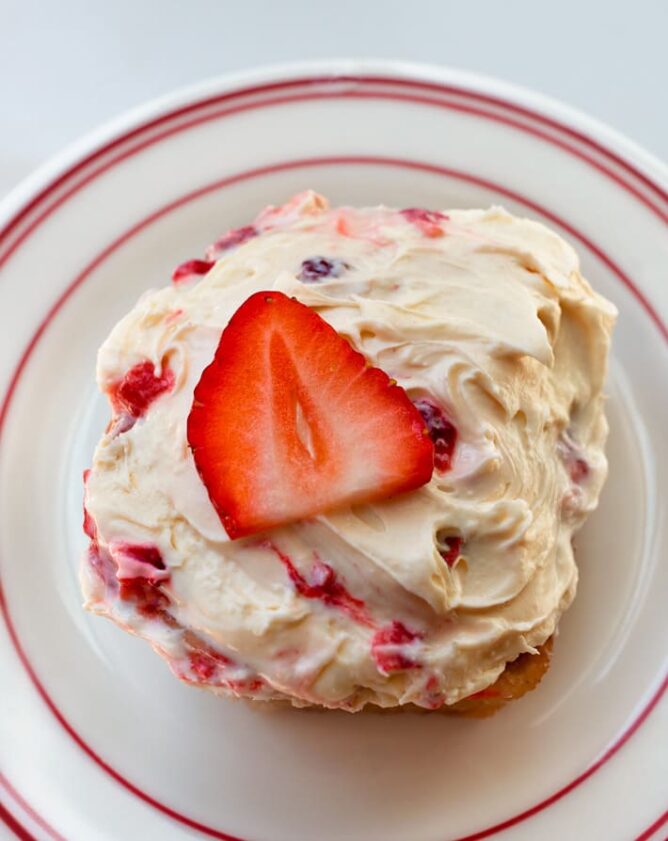 Strawberry Sweet Rolls with Cream Cheese Frosting!