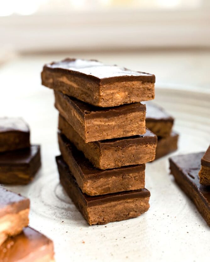 Chocolate Protein Bars - Easy 5 Ingredient Recipe!